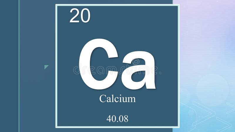 Calcium Chemical Element Symbol on Blue Solid and Gradient Background ...