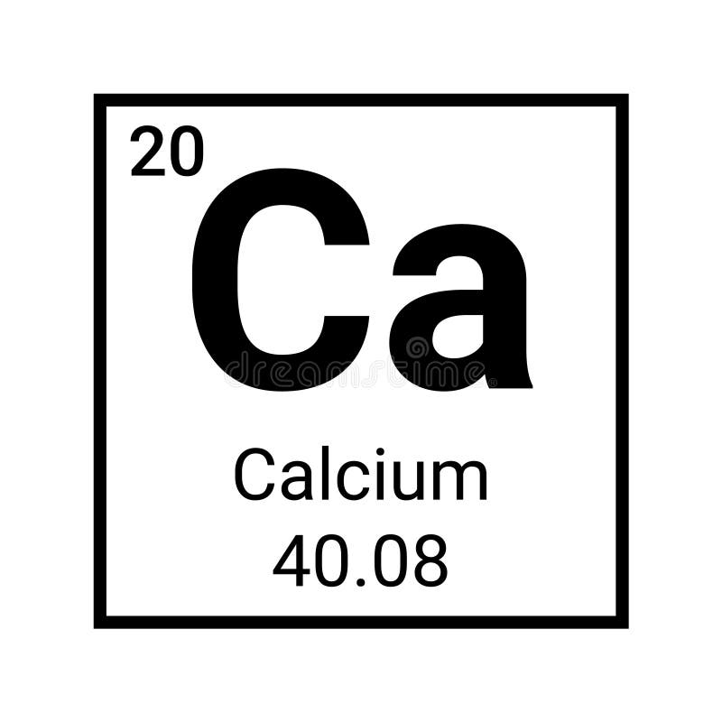 Calcium Chemical Element Table Icon. Periodic Symbol Calcium Vector ...