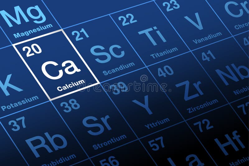 Calcium, with Symbol Ca, on the Periodic Table of the Elements Stock ...