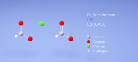 Calcium Formate Molecule, Molecular Structures, Preservative E238, 3d ...