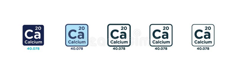 Calcium Icon Vector Set on White Background Stock Vector - Illustration ...