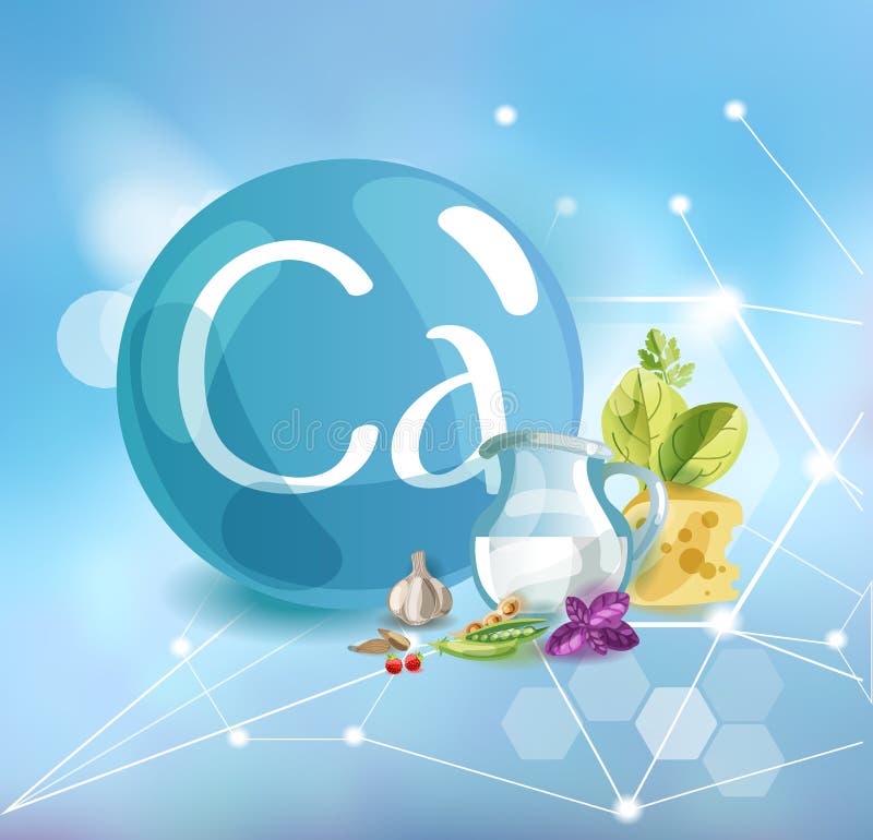 Calcium stock vector. Illustration of diet, dietary - 145914809