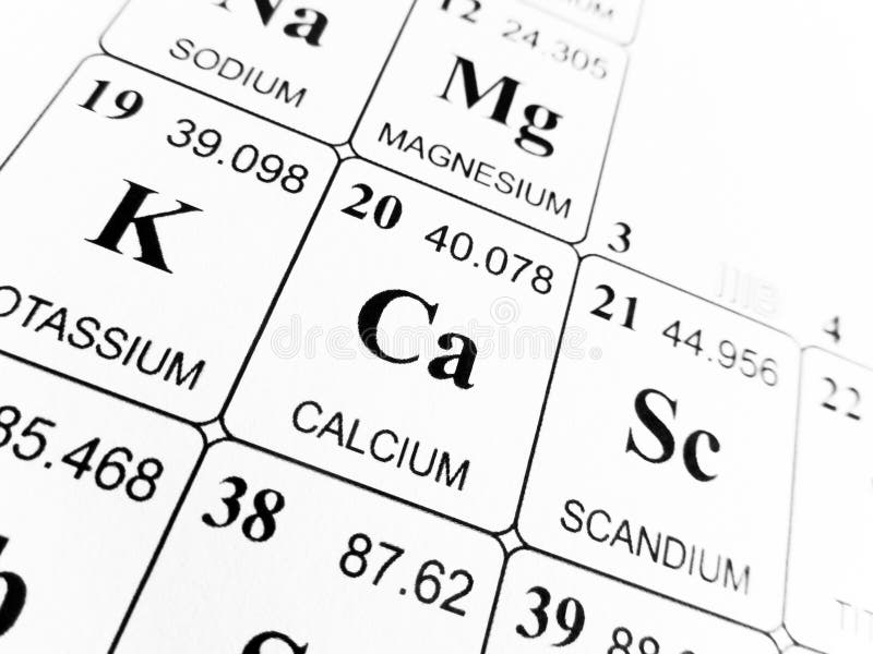 Calcium on the Periodic Table of the Elements Stock Image - Image of ...