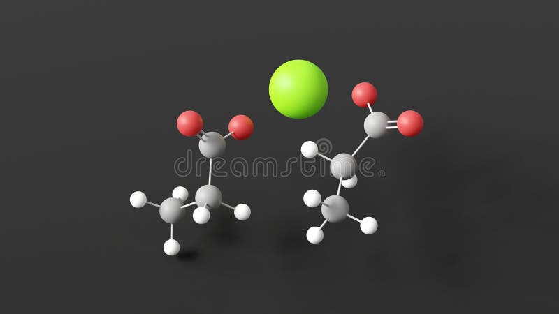 Calcium Propanoate Molecular Structure, Food Additive E282, Ball and ...