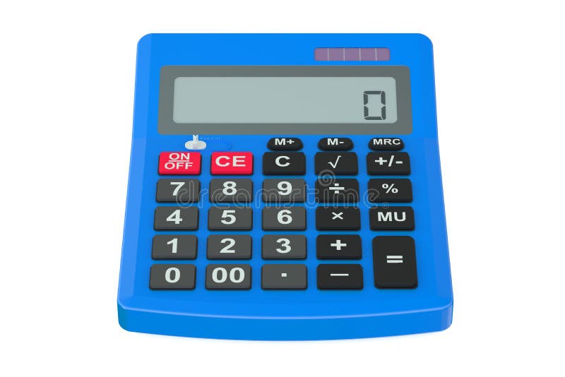 Calculadora azul imagem de stock. Imagem de cliente, azul - 58017701