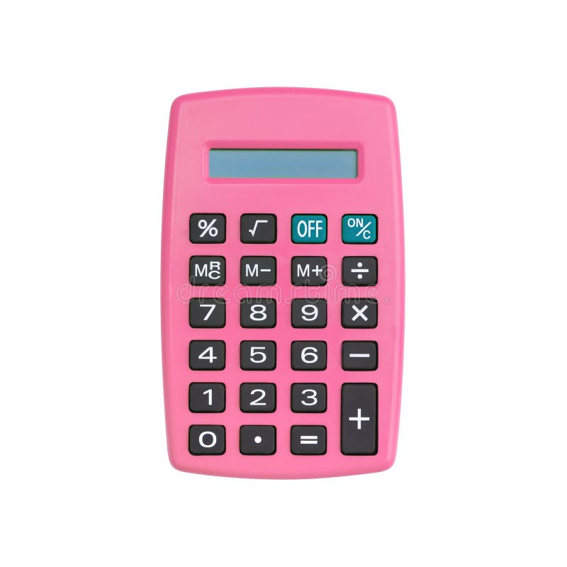 Calculadora cor-de-rosa imagem de stock. Imagem de prata - 48913383