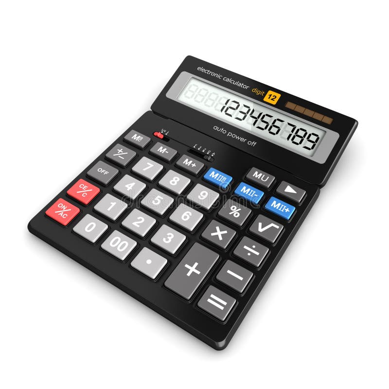 Calculadora De La Representación 3d Stock de ilustración - Ilustración ...