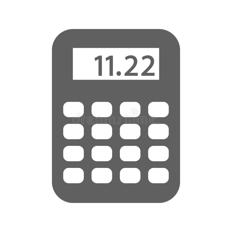 Calculate Device, Calculator Gray Icon Stock Vector - Illustration of ...