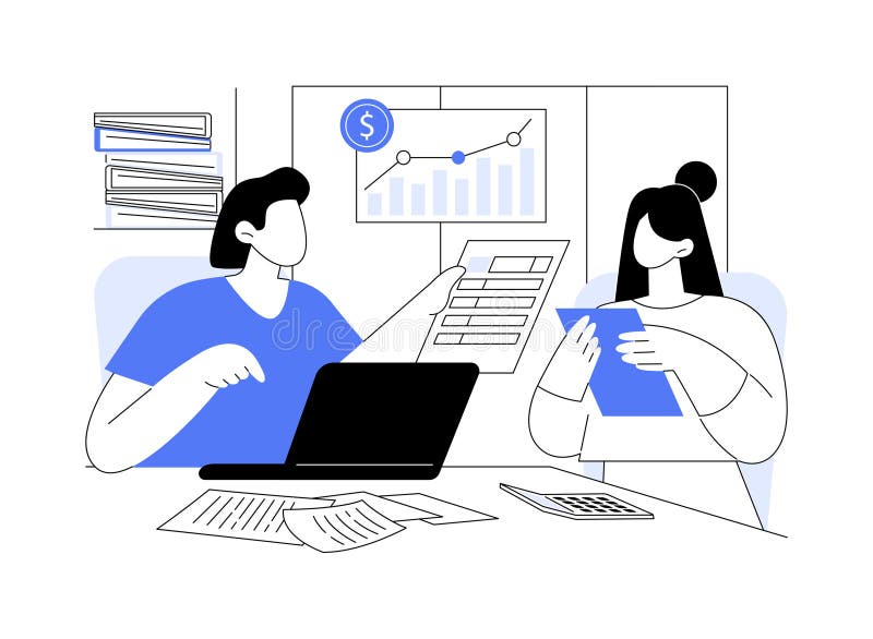 Calculate Expenses Isolated Cartoon Vector Illustrations. Stock Vector ...