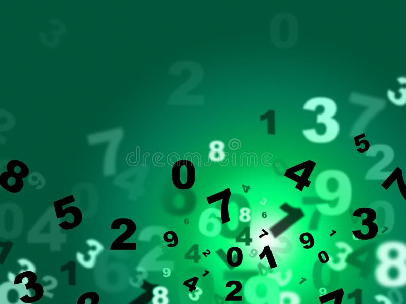Calculate Green Represents High Tec and Count Stock Illustration ...