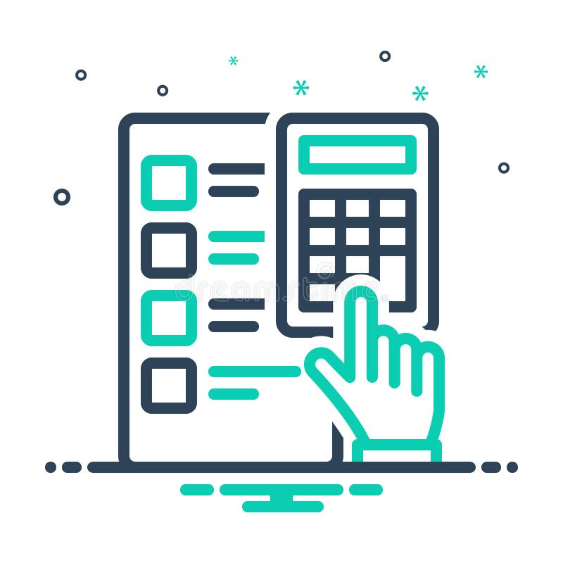Mix Icon for Calculate, Figure Out and Total Stock Vector ...