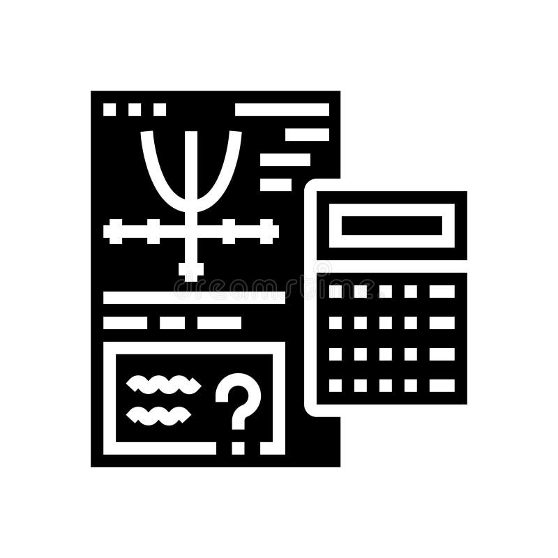 Calculate Math Science Education Glyph Icon Vector Illustration Stock ...