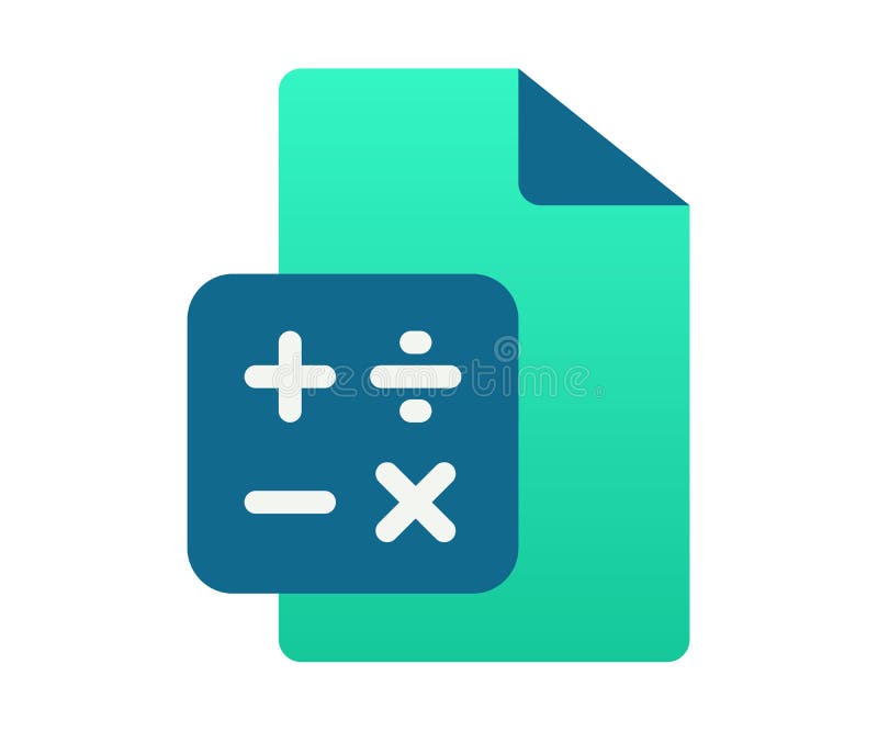 Calculate Paper Report Single Isolated Icon with Gradient Style Stock ...