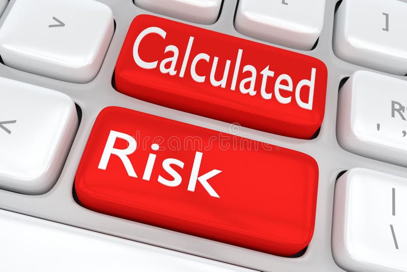 Calculated Risk concept stock illustration. Illustration of management ...