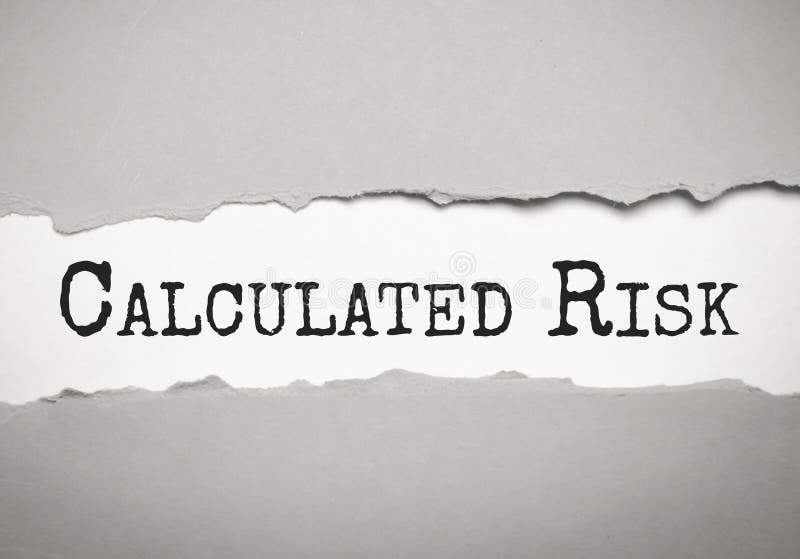 Calculated risk. words stock image. Image of financial - 245824147