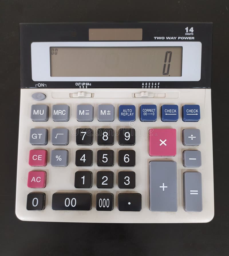 Calculater Two Way Power 14 Digit Editorial Image - Image of version ...