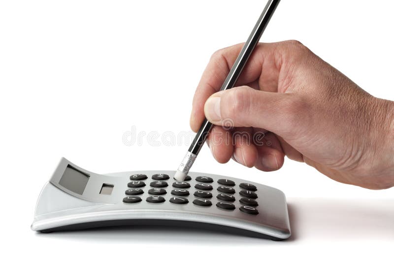 Calculating stock image. Image of business, isolated - 14168215