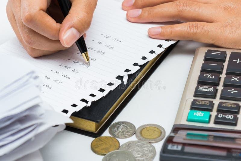 Calculating stock image. Image of amount, check, business - 29162713