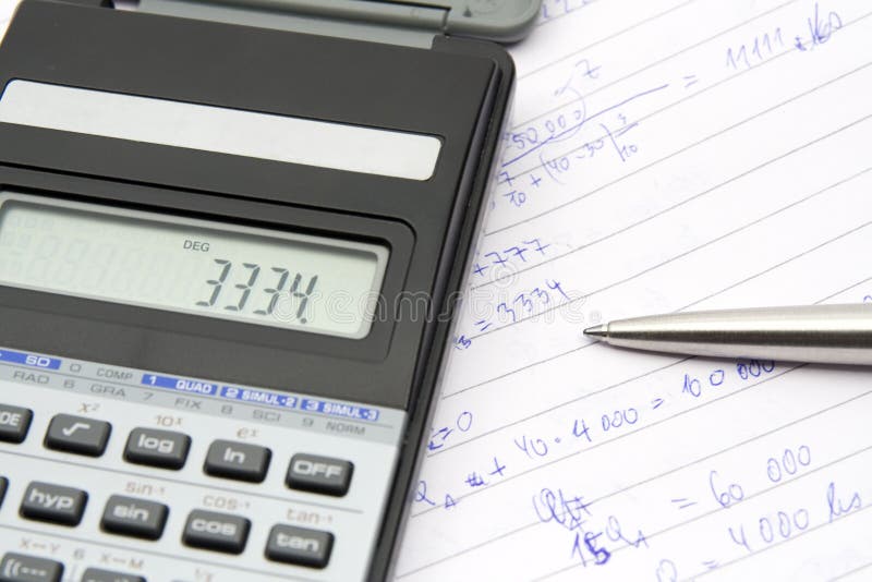 Calculating stock image. Image of accounts, education - 9062077