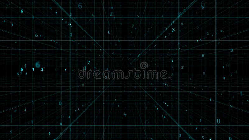 Digital space flow stock footage. Video of flying, calculating - 280586162