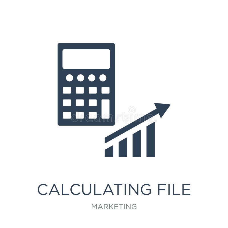 Calculating File Icon in Trendy Design Style. Calculating File Icon ...