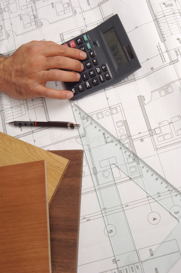 Calculating hand stock photo. Image of pencil, calculator - 8154960