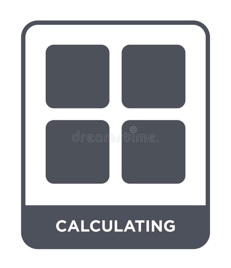 Calculating Icon in Trendy Design Style. Calculating Icon Isolated on ...