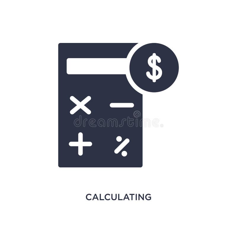 Calculating Isolated Icon. Simple Element Illustration from Electronic ...