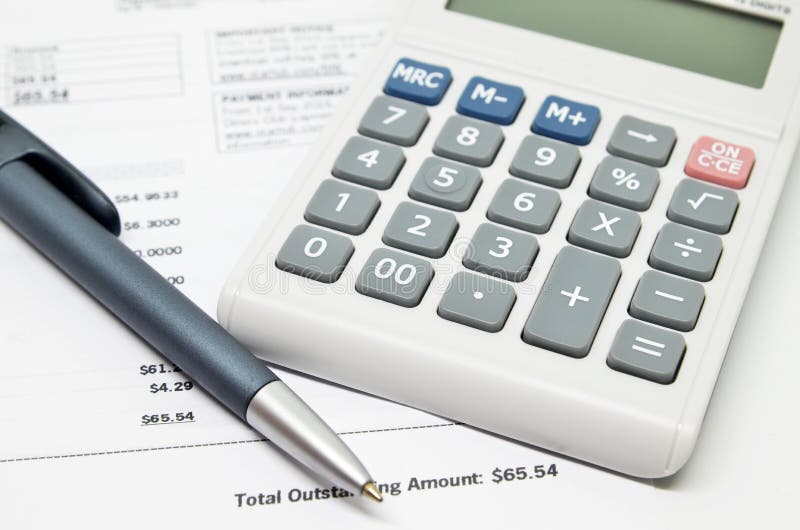 Calculating Numbers for Bill Stock Image - Image of account, earnings ...