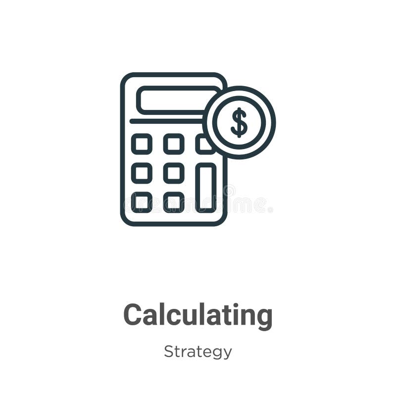 Calculating Symbol Icon in Filled, Thin Line, Outline and Stroke Style ...