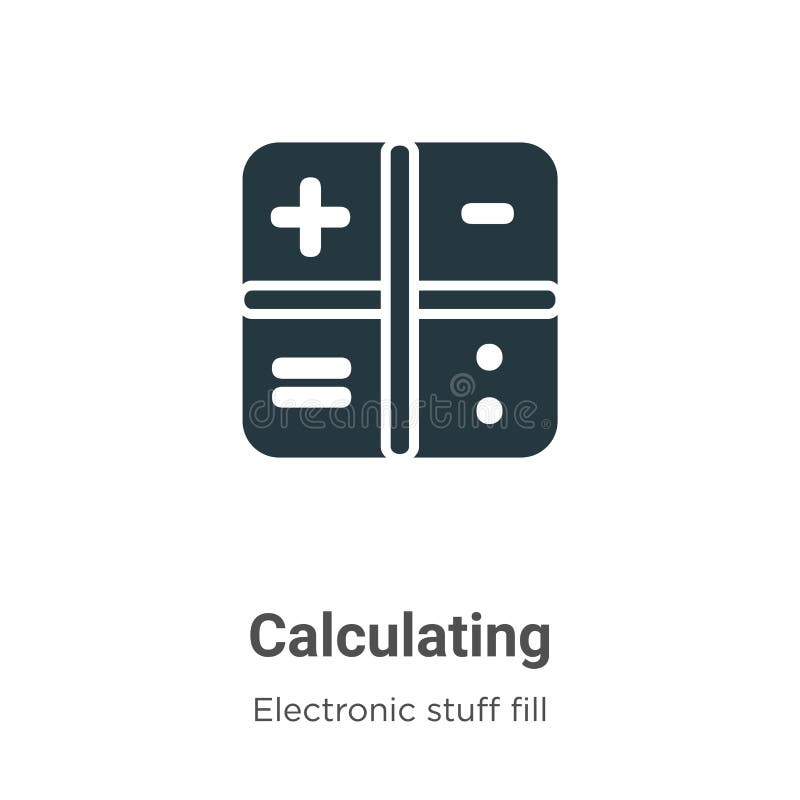 Calculating Symbol Icon Vector Isolated on White Background, Log Stock ...