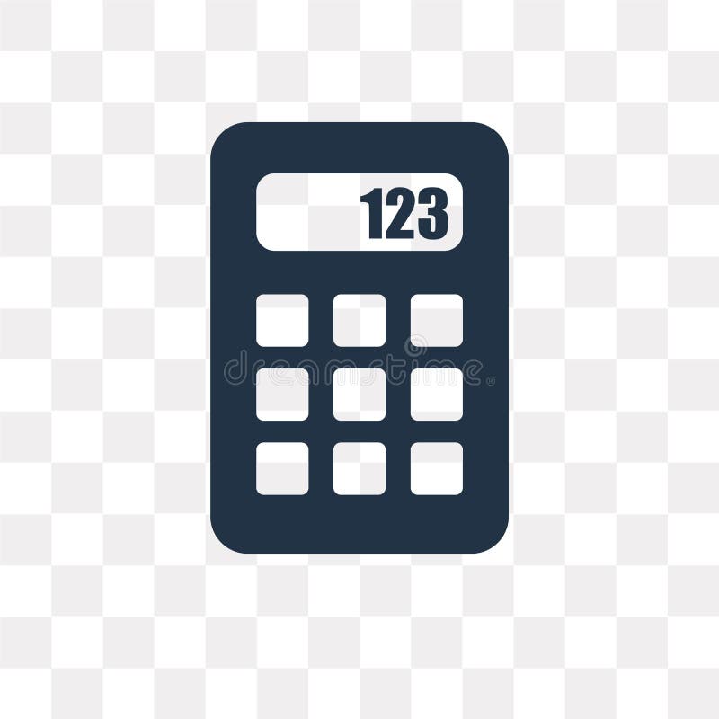 Calculating Vector Linear Icon Isolated on Transparent Background ...