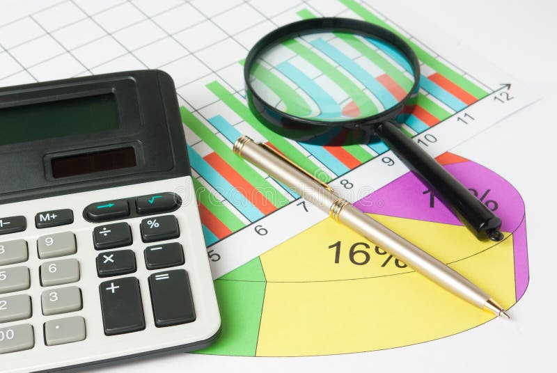 Calculation and Analysis of Graphs Stock Photo - Image of calculator ...