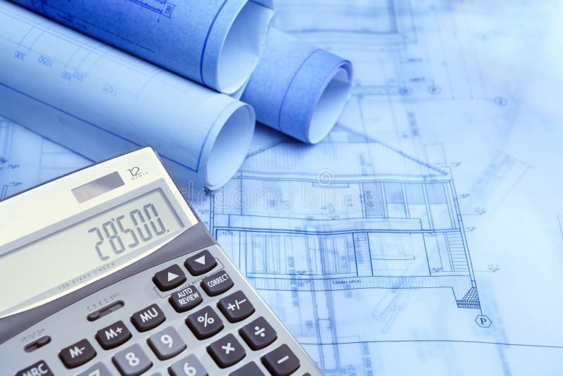 Calculation of Construction Stock Photo - Image of still, tool: 20192082