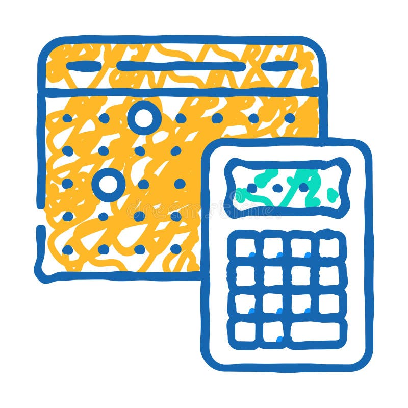 Calculation of Cost and Terms Icon Doodle Illustration Stock Vector ...