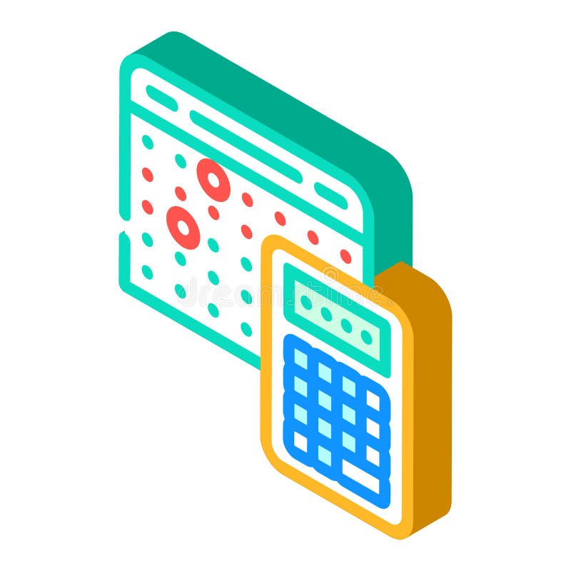 Calculation of Cost and Terms Isometric Icon Vector Illustration Stock ...