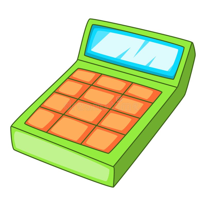 Calculation Icon, Cartoon Style Stock Vector - Illustration of keyboard ...