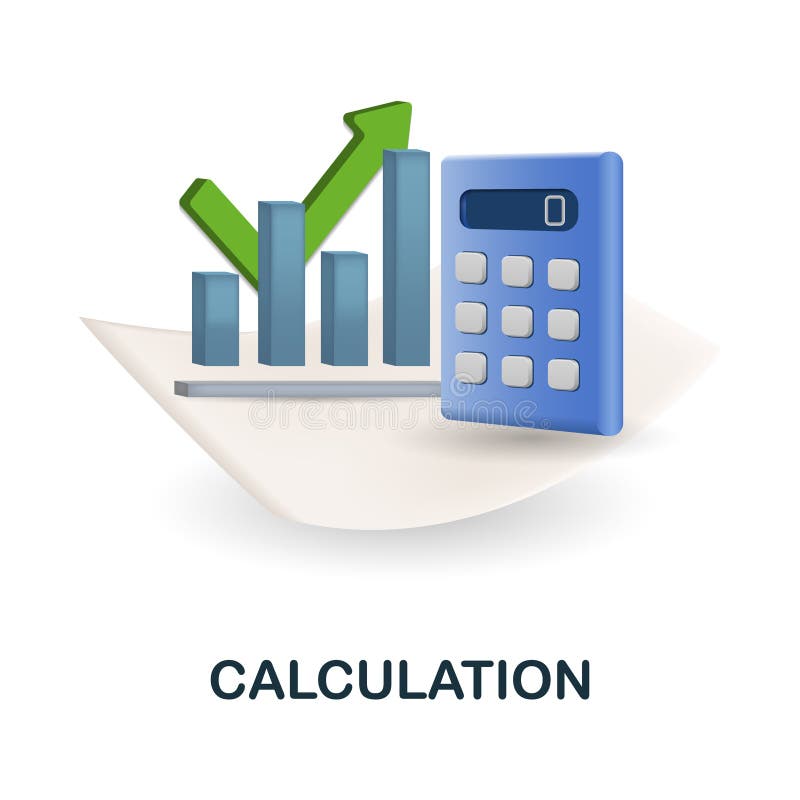 Calculation Icon. Monochrome Simple Sign from Engineering Collection ...