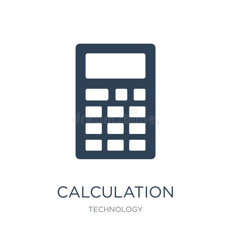Calculate Icon in Trendy Design Style. Calculate Icon Isolated on White ...