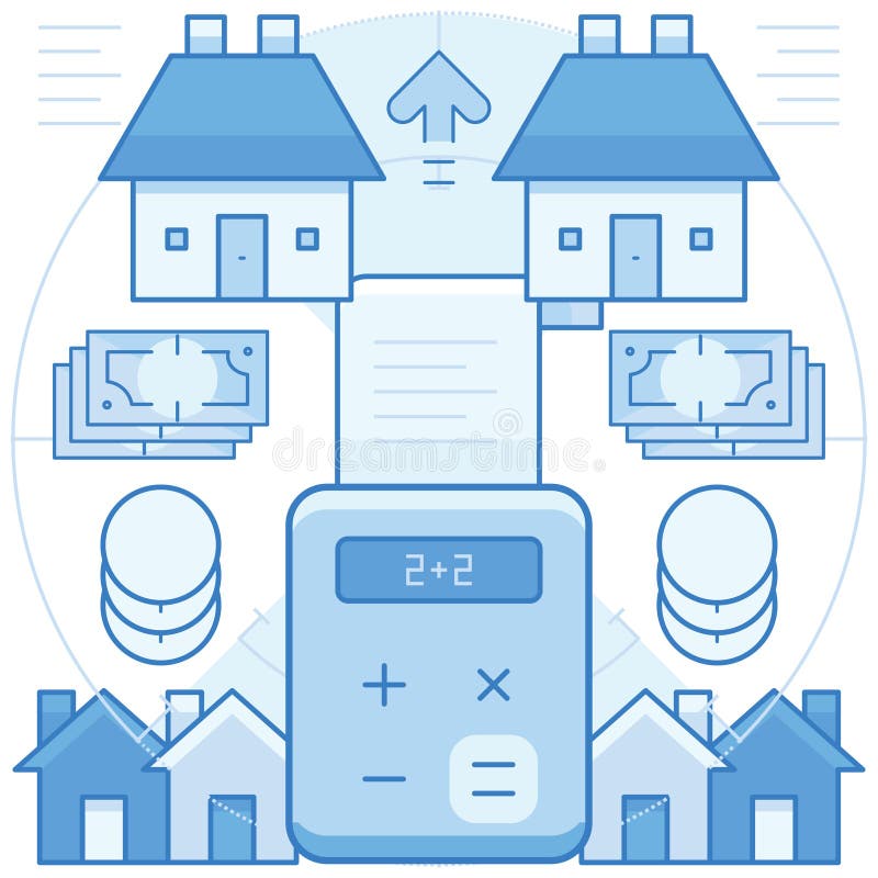 Calculation Illustration. Isolated on Grey Background. Modern Simple ...