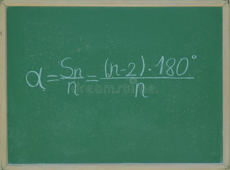 He Calculation of the Interior Angle of a Regular Polygon. Stock Photo ...