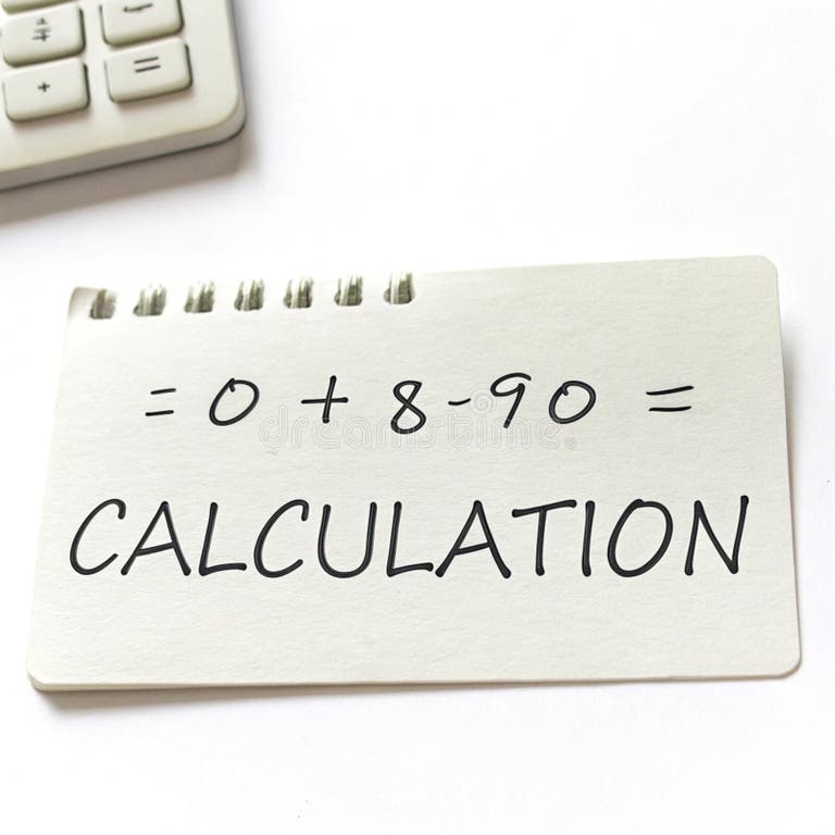 Calculation Isolated on Transparent Background Stock Illustration ...