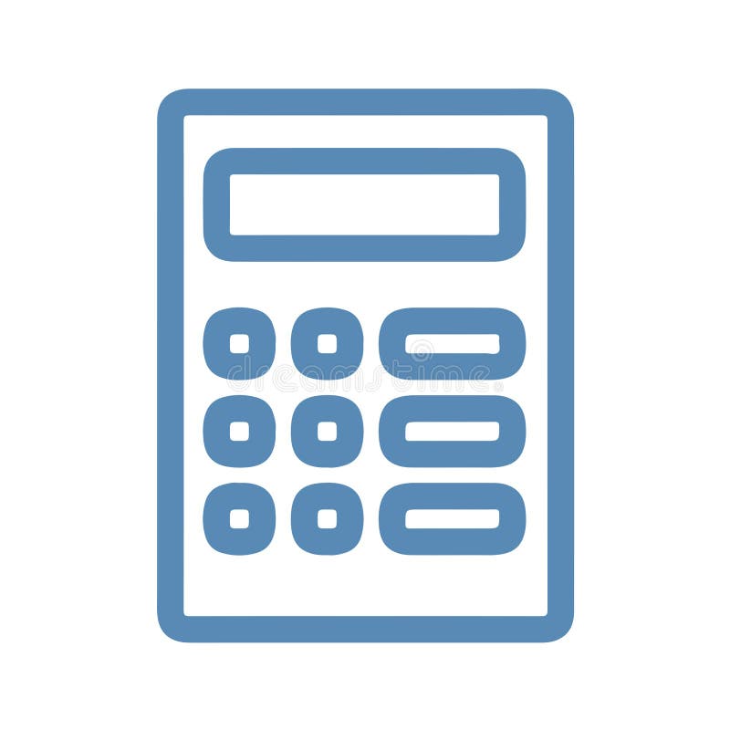 Calculation Line Icon stock vector. Illustration of sign - 96248071