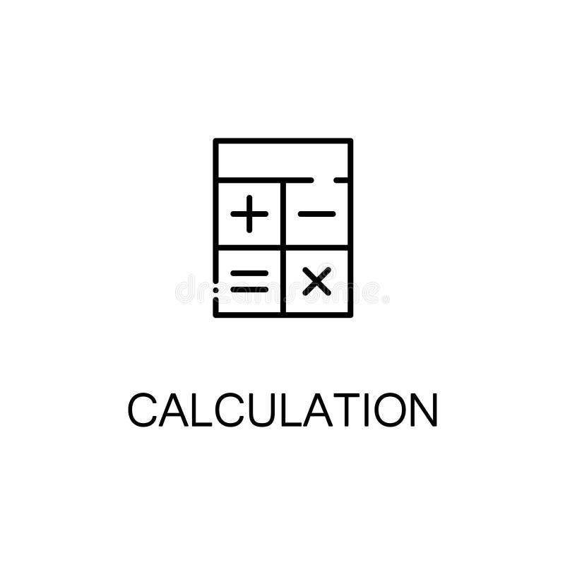 Calculation line icon stock vector. Illustration of bank - 84015590