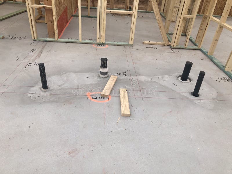 Calculation Measurements on the Construction Site. Stock Image - Image ...