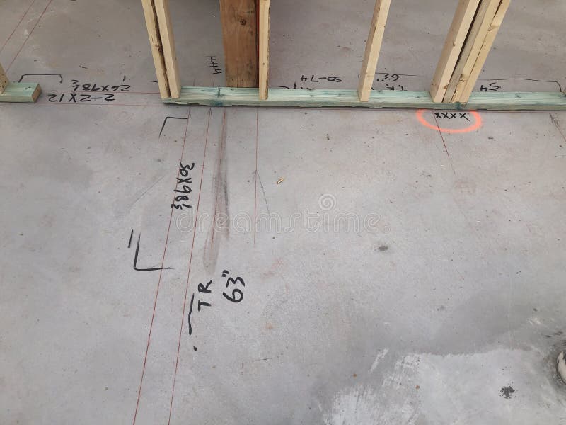 Calculation Measurements on the Construction Site. Stock Image - Image ...