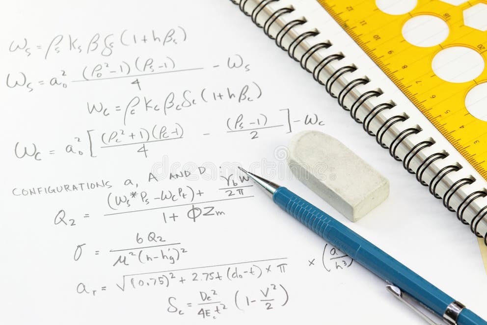 Calculation notes stock image. Image of architectural - 18073001