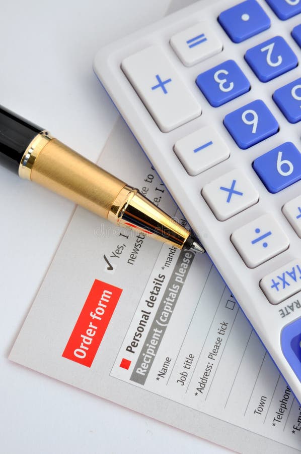 Calculation and Put an Order Stock Image - Image of calculation, sheet ...
