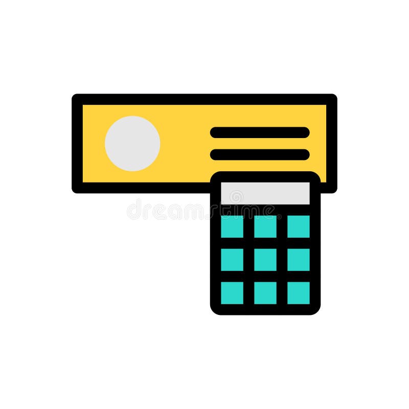 Calculation Vector Flat Colour Icon Stock Vector - Illustration of ...