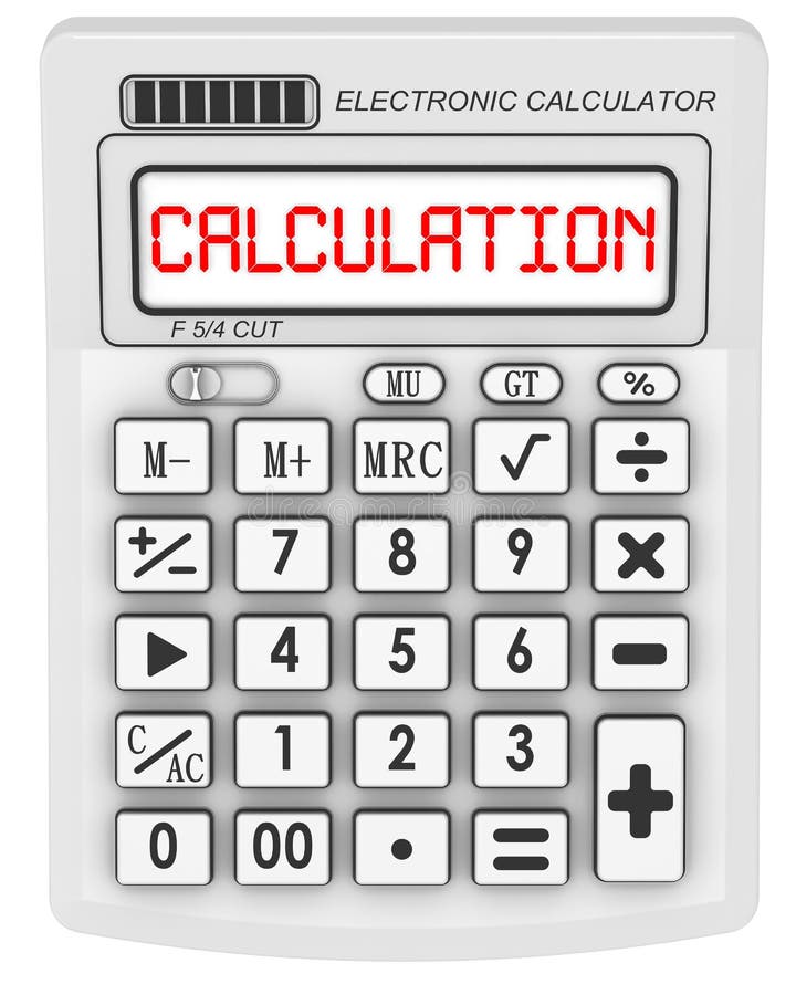 Calculation Word on Light Background. Vector Illustration Stock Vector ...